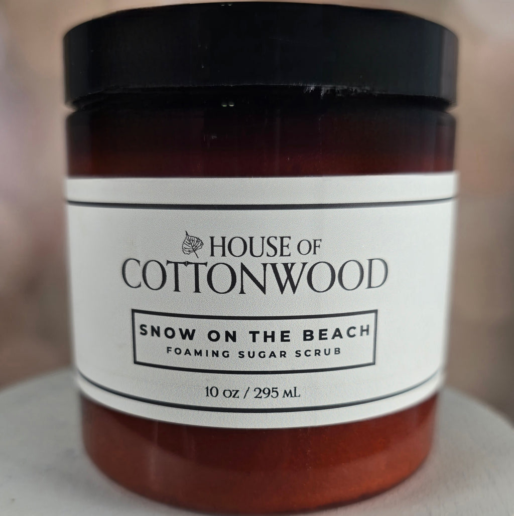 SNOW ON THE BEACH FOAMING SUGAR SCRUB – House of Cottonwood